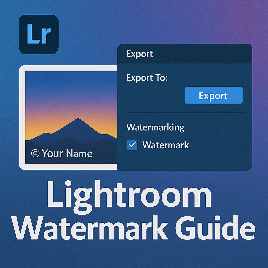 How to Add a Watermark in Lightroom (Desktop & Mobile) – Jelly GraphicsDesign